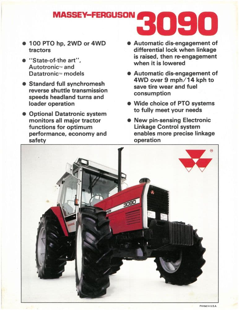 Massey Ferguson Tractor MF3090 Brochure - MF 3090
