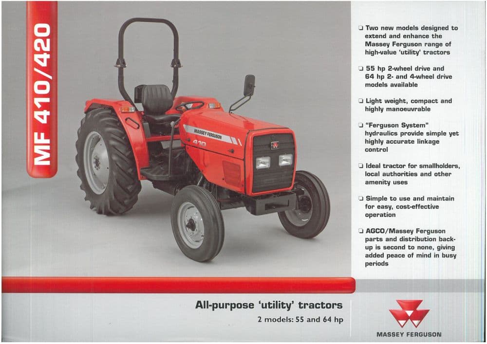 Massey Ferguson Tractor MF410 & MF420 Brochure - MF 410 420
