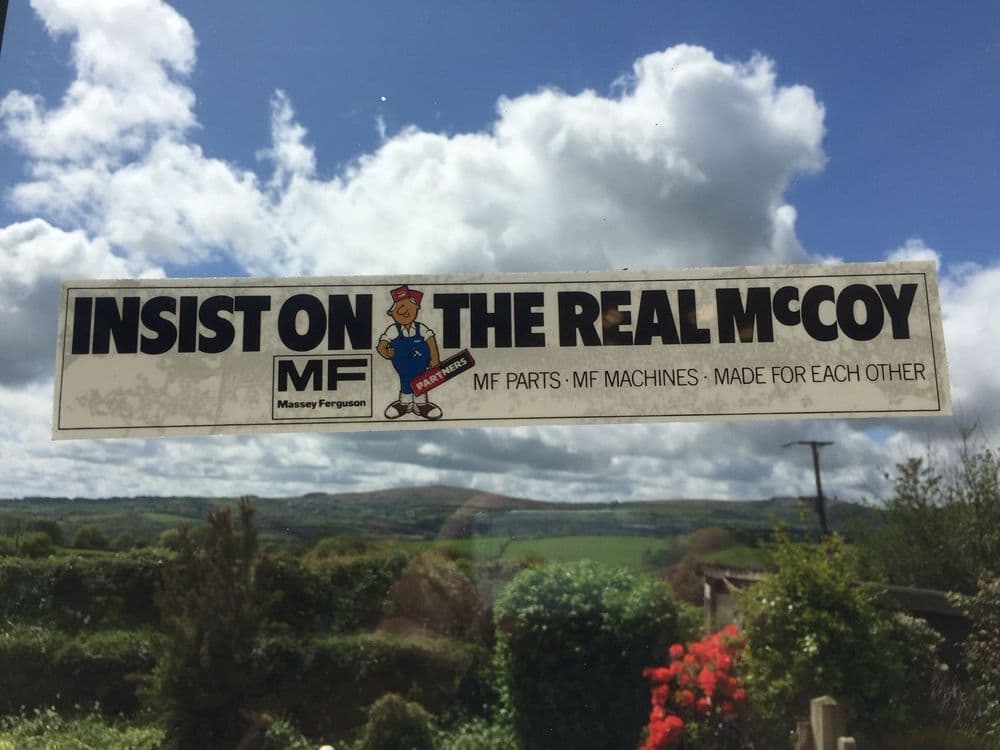 Massey Ferguson Tractor Window Sticker "The Real McCoy" MF Parts - Show ...