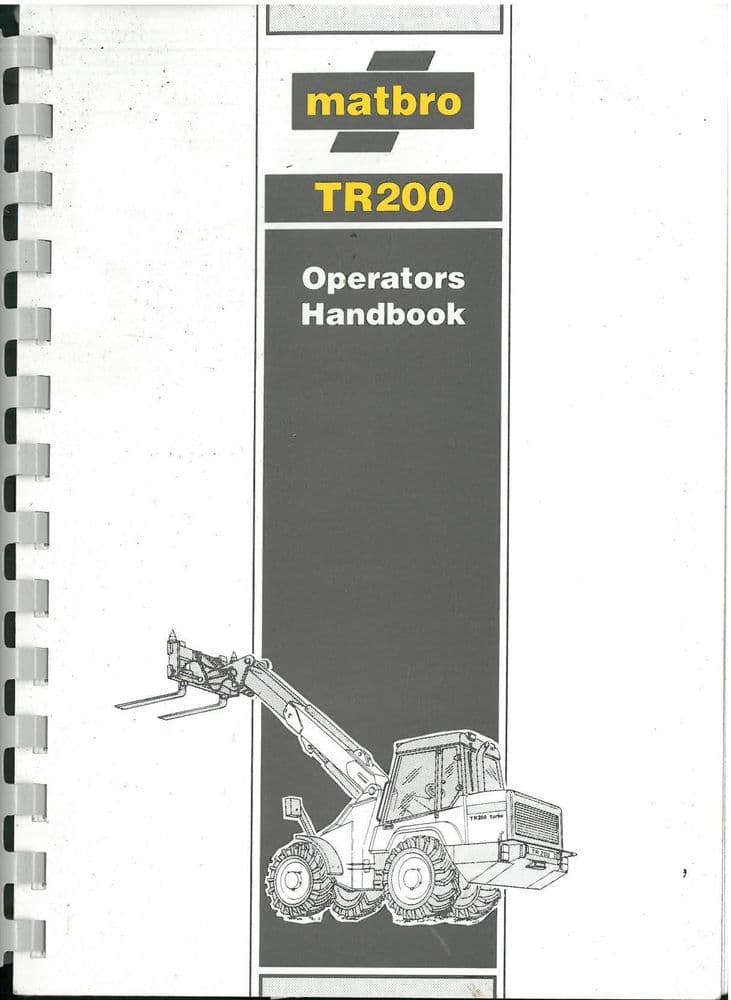 Matbro Telehandler TR200 Operators Manual