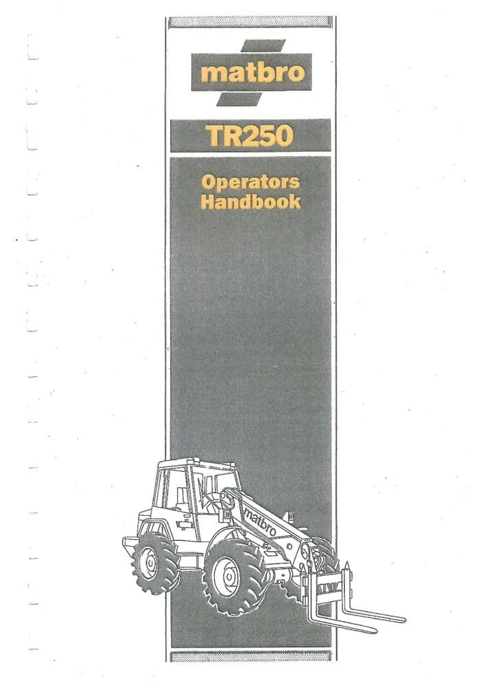 Matbro Telehandler TR250 Operators Manual