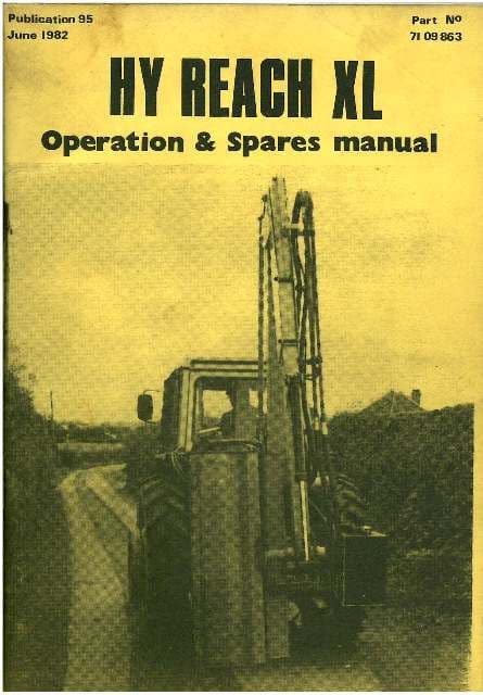 McConnel Hedgetrimmer Hy Reach XL Operators Manual with Parts Manual