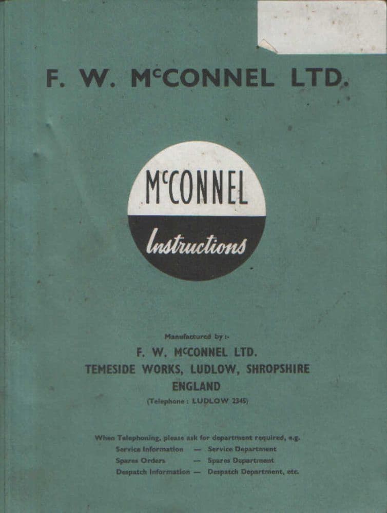 McConnel Hedgetrimmer Shapesaw Models ISM & ISH Operators Manual with ...