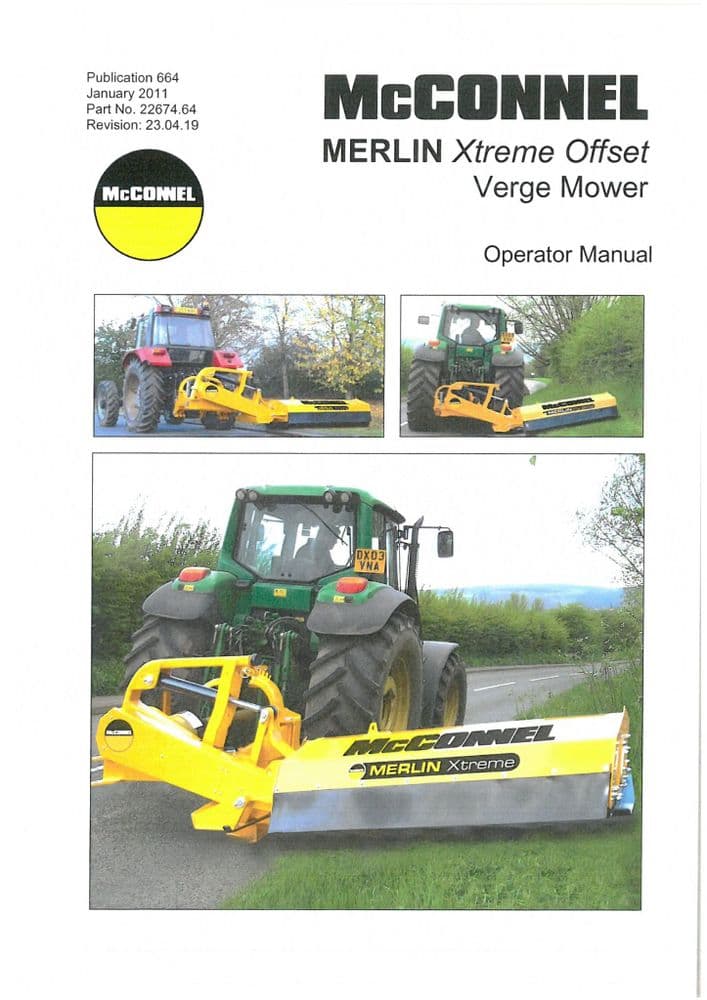 Mcconnel Verge Mower Merlin Xtreme Offset Operators Manual