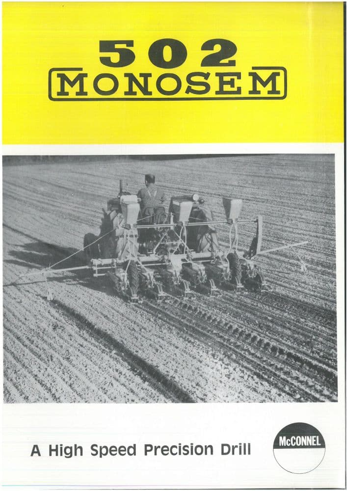 McConnell 502 Monosem High Speed Precision Drill Brochure