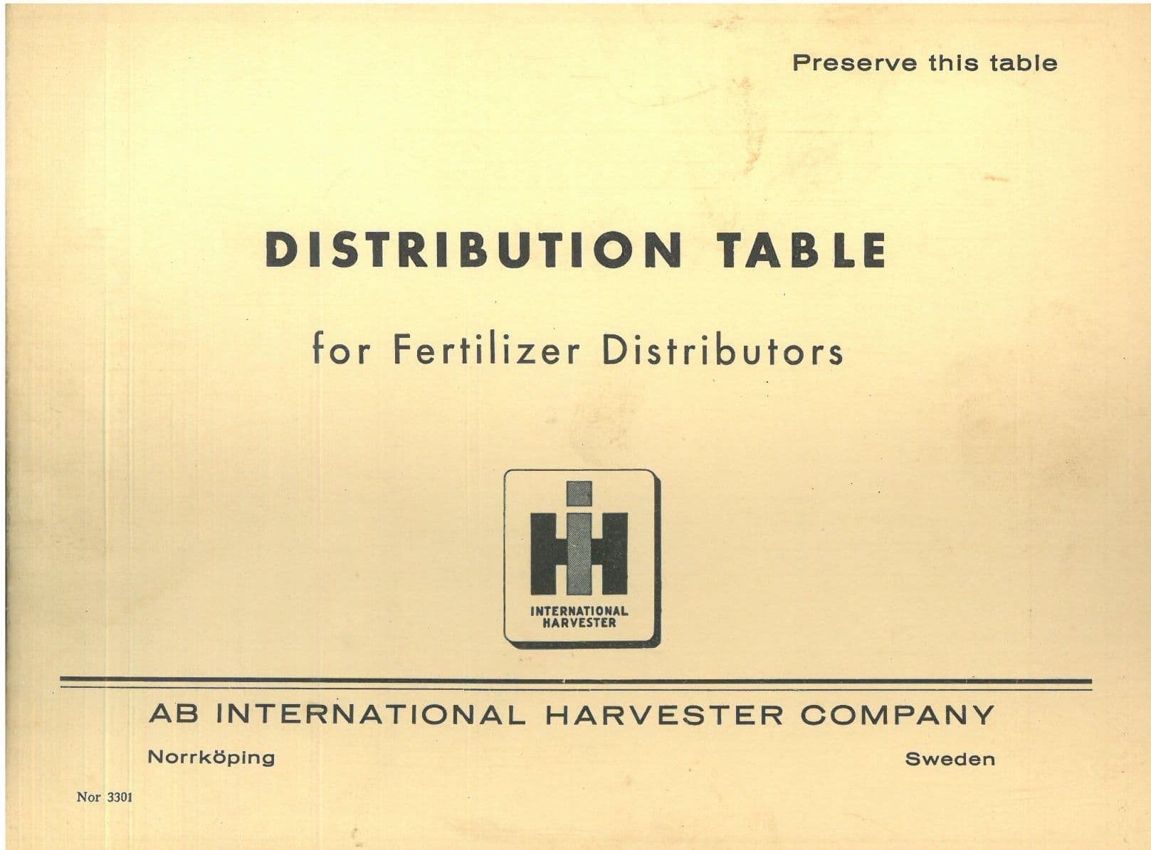 McCormick International S-5A Fertilizer Distributor Operators Manual ...