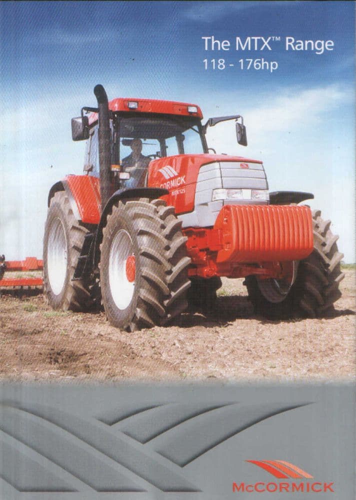 McCormick Tractor MTX Range - MTX110 MTX125 MTX140 MTX155 MTX175 Brochure