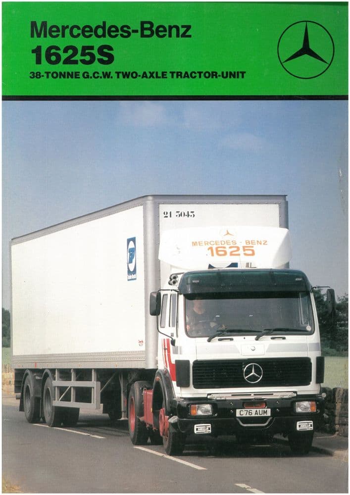 Mercedes Benz Models 1625S - 38 Tonne GCW Two-Axle Tractor Unit Brochure