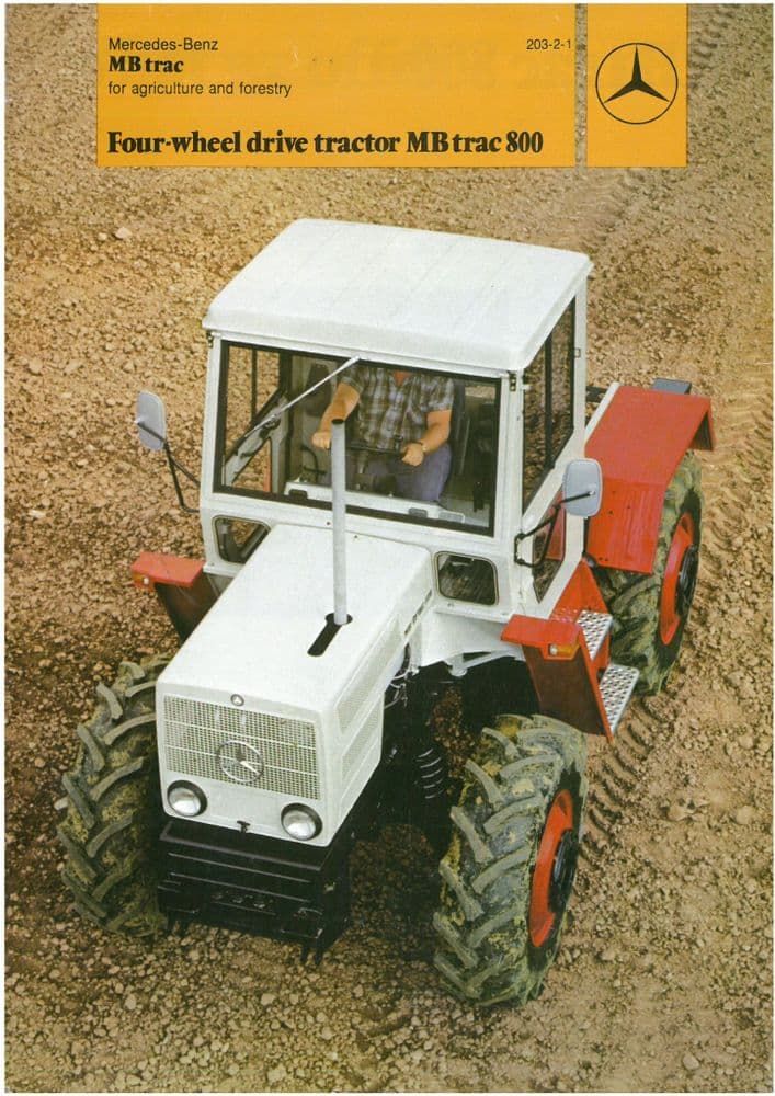 Mercedes-Benz Tractor Four-wheel Drive MB-trac 800 Brochure