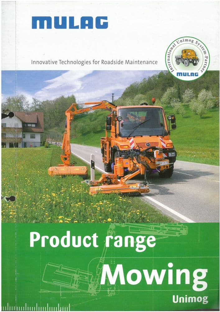 Mercedes Benz Unimog Tractor - Mulag Mowing Range Brochure