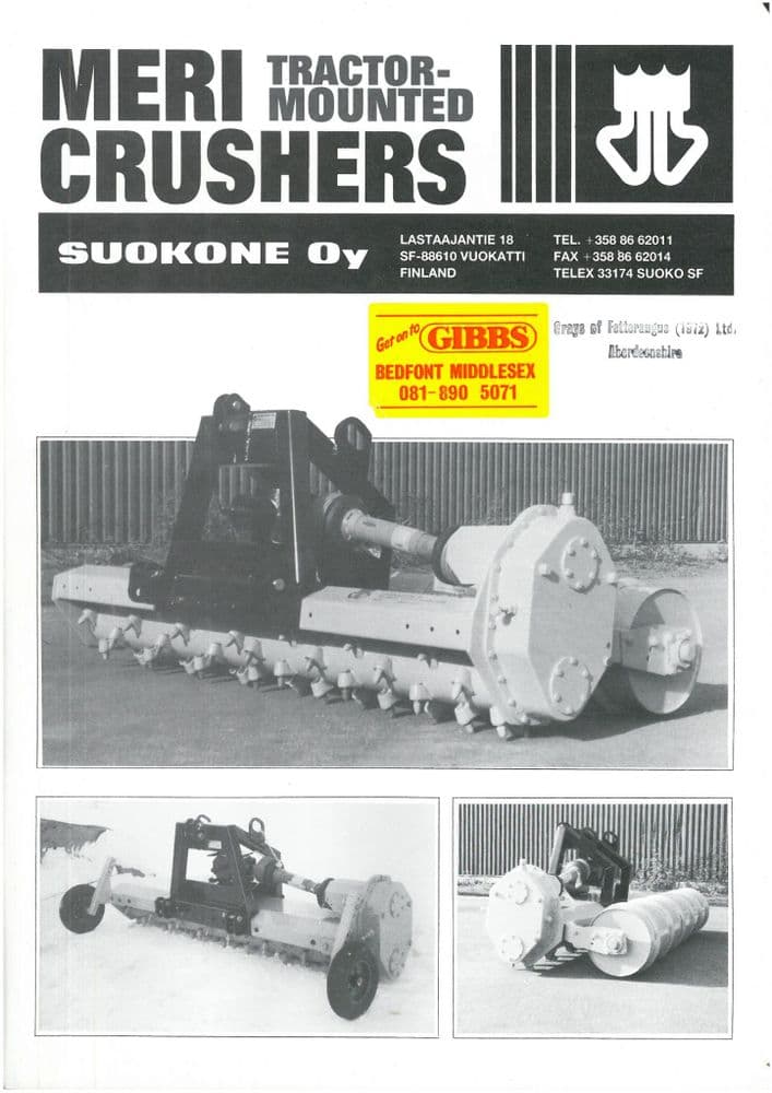 Meri Tractor Mounted Crushers Brochure