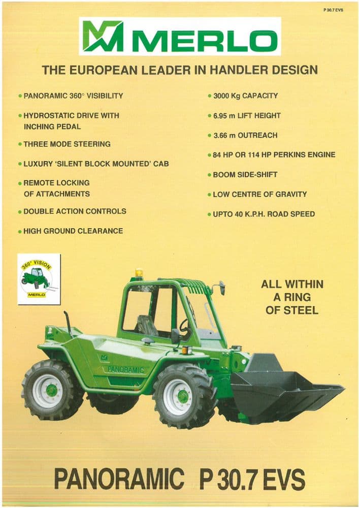 Merlo Telehandler Panoramic P 30 7 EVS Brochure