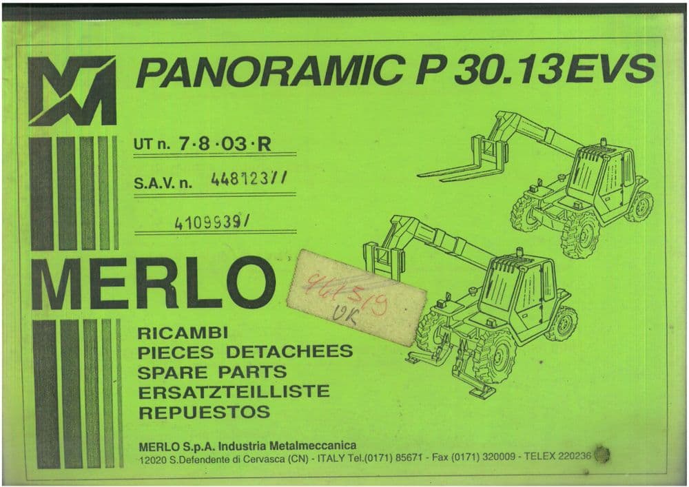 Merlo Telescopic Handler Variable Reach Truck Panoramic P30 13 EVS ...
