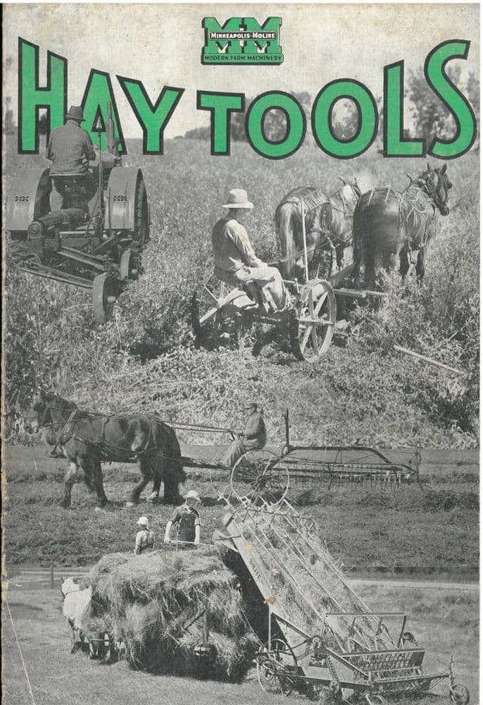Minneapolis Moline MM Hay Tools Brochure - Oil Bath Mower Tedder Crop ...