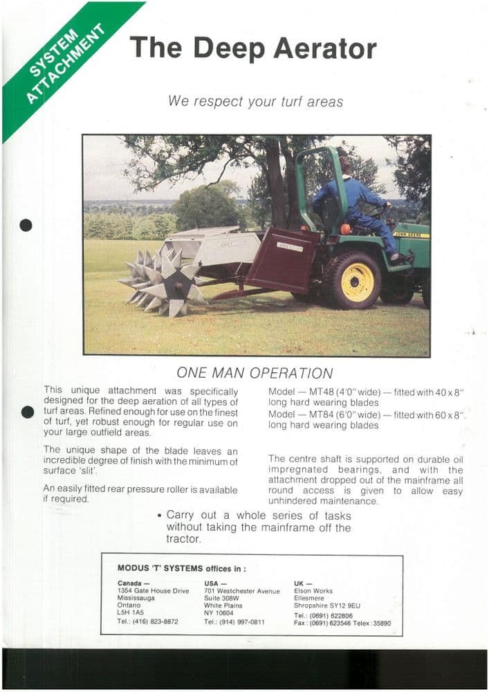 Modus T Systems - The Deep Aertor Brochure 1