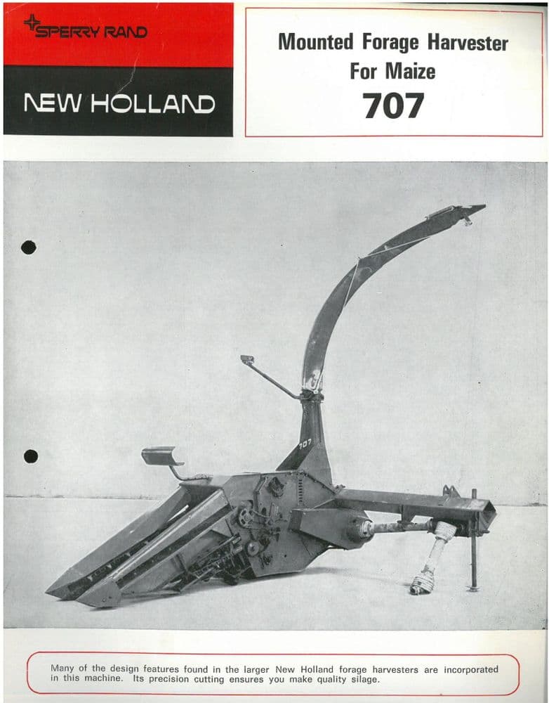 New Holland 707 Mounted Forage Harvester For Maize Brochure - Forager