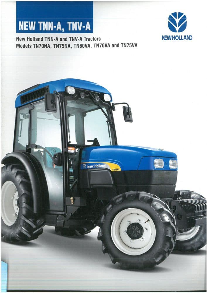 New Holland Compact Tractor TN70NA - TN75A -TN60VA TN70VA TN75VA Brochure