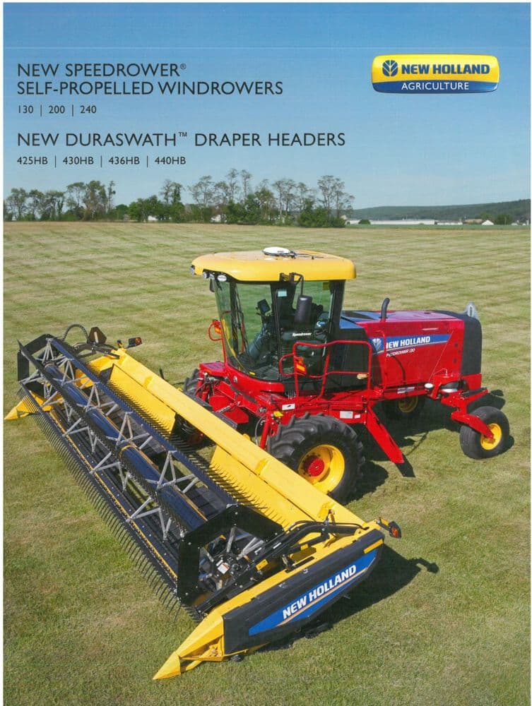 New Holland Self Propelled Windrower 130 200 240 - Draper Headers 425HB ...