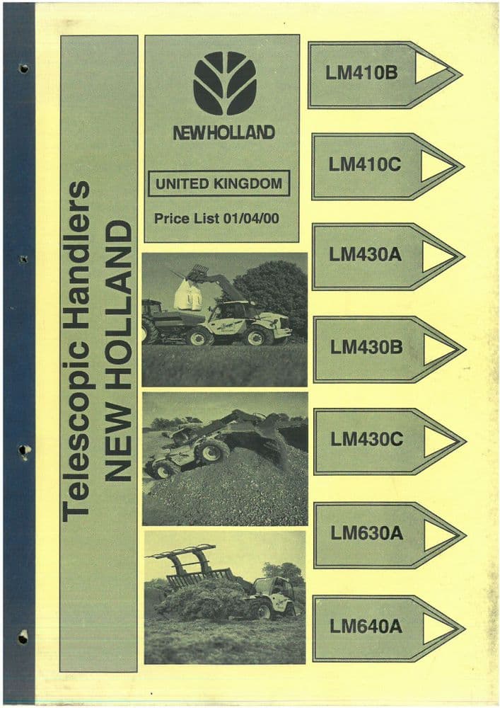New Holland Telescopic Handler LM 410B LM 410C LM 430A LM 430B LM430C ...