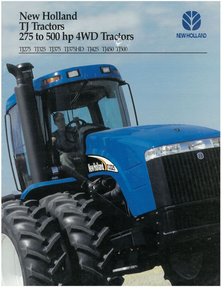 New Holland Tractor TJ Series - Models TJ275 TJ325 TJ375 TJ375HD TJ425 ...
