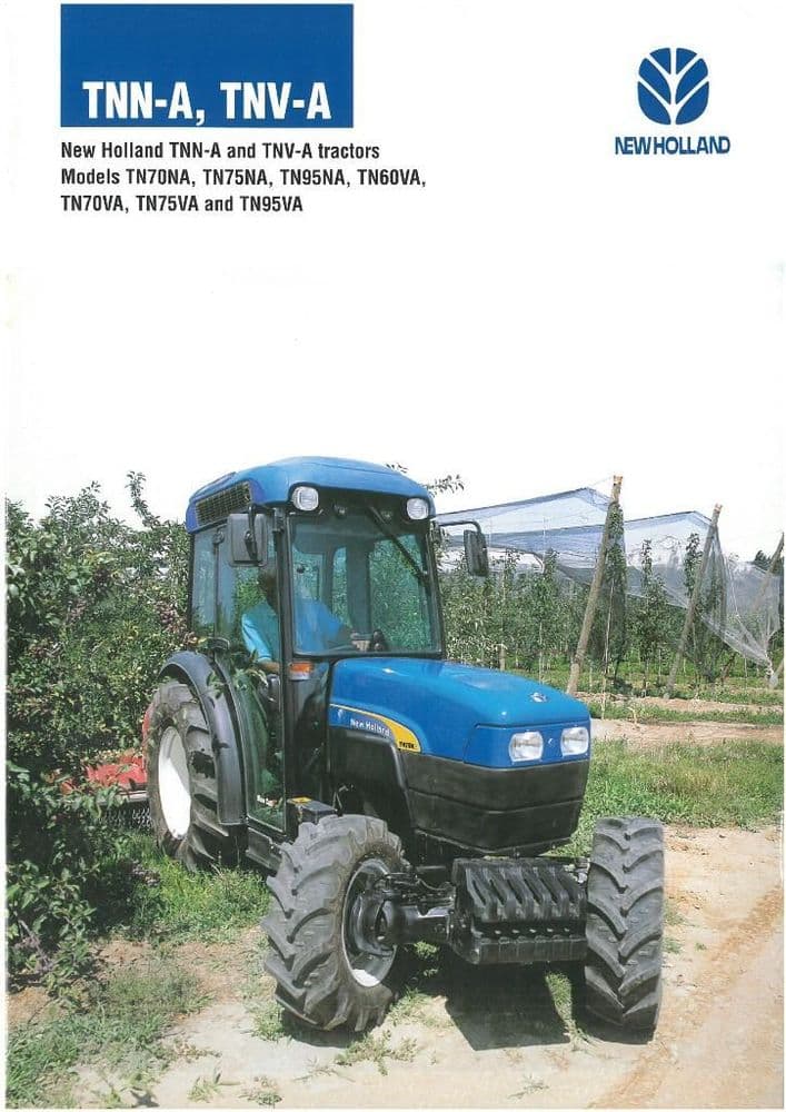 New Holland Tractor TNN-A & TNV-A Series - TN70NA TN75NA TN95NA TN60VA ...