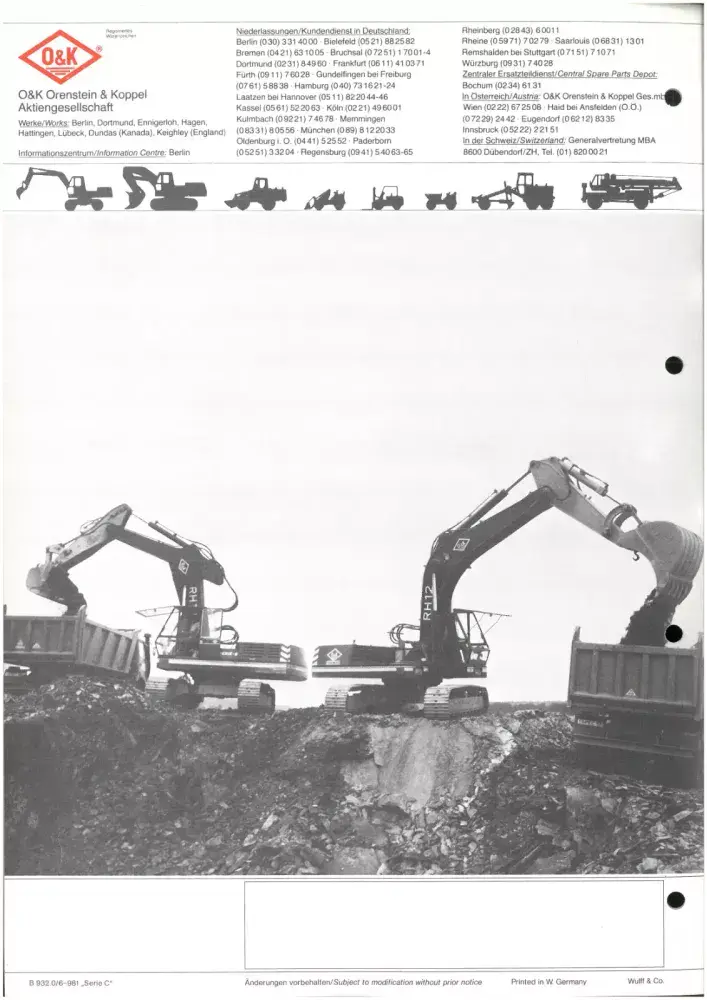 O&K Crawler Excavator RH12 Brochure