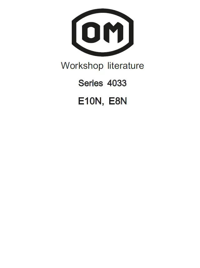 Om Pimespo E10n E8n Workshop Manual