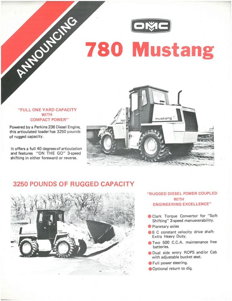 OMC Mustang Loader 780 Brochure