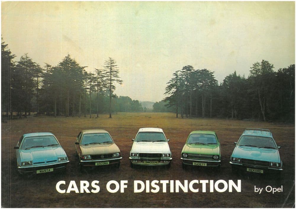 Opel Car - Manta Ascona Kadett Rekord Commodore Brochure