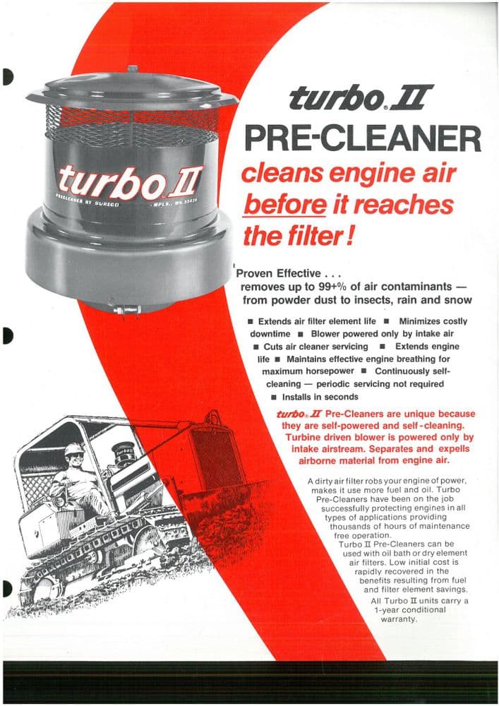 Opico Turbo II Pre-Cleaner - Brochure