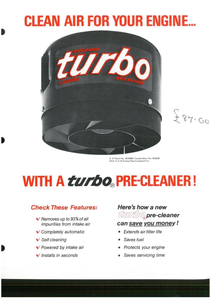 Opico Turbo Pre-Cleaner - Brochure