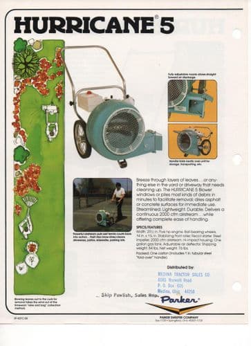 Parker Sweeper - Hurricane - Models 5 & 8 Brochure