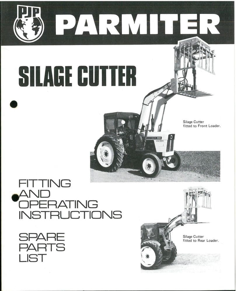 Parmiter Silage Cutter - Operators Manual with Parts List