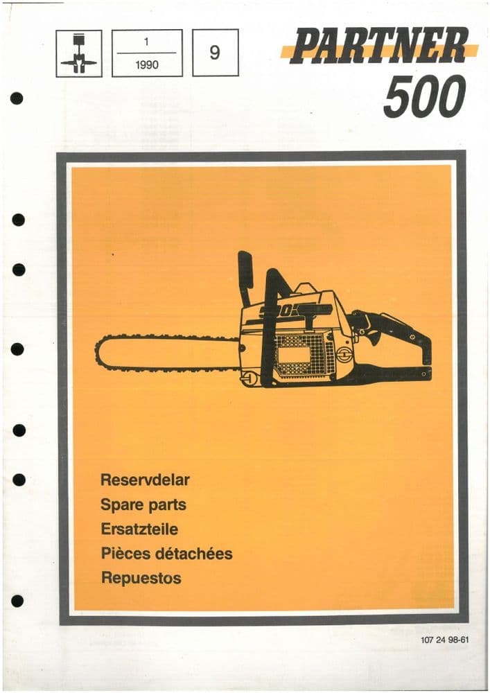 Partner Chain Saw 500 Parts Manual
