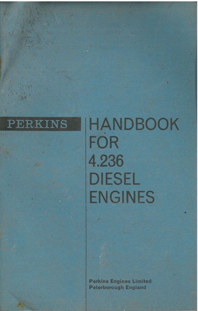 Perkins Diesel Engine 4 236 Operators Manual - ORIGINAL