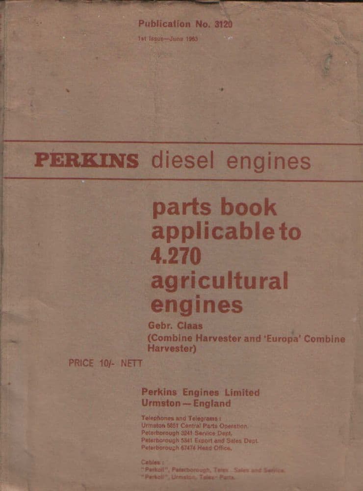 Perkins Diesel Engine 4 270 Parts Manual
