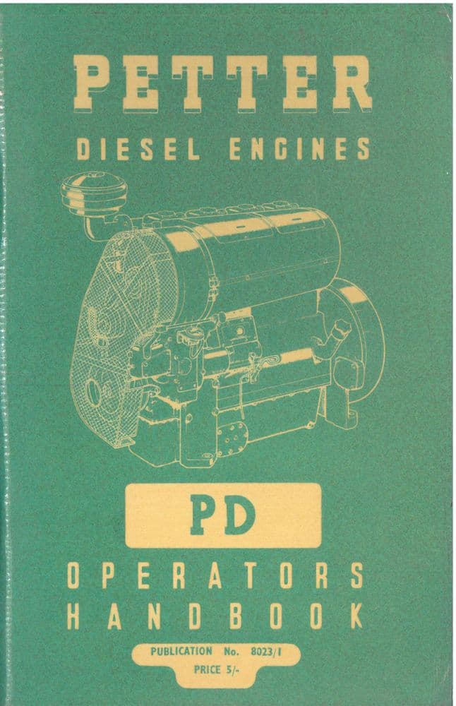 Petter Diesel Engine PD2 PD3 & PD4 Operators Manual with Parts List