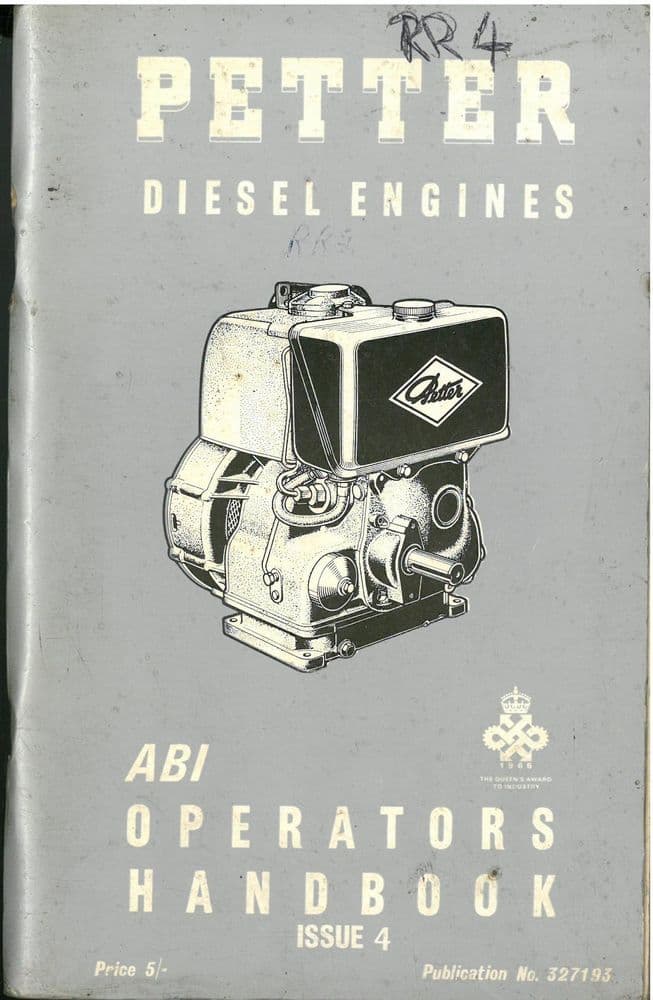Petter Diesel Engines ABI Operator Manual With Parts List