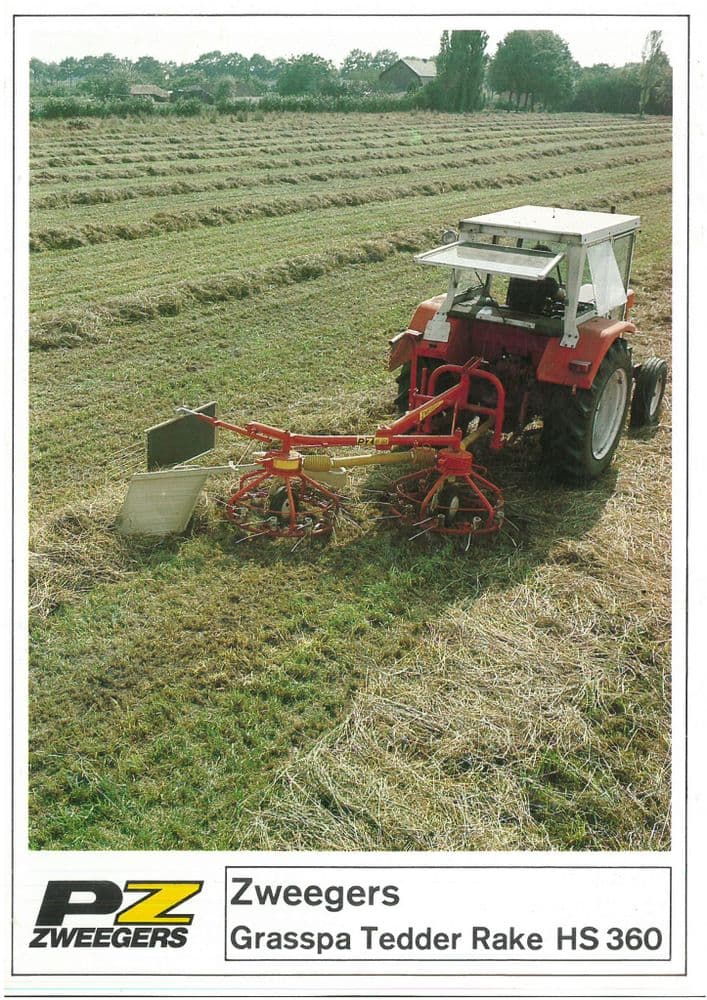 PZ Zweegers Grasspa Tedder Rake HS 360 Brochure - HS360