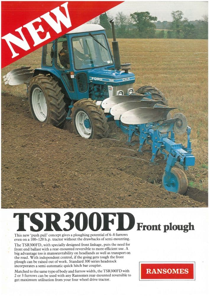 Ransomes Reversible Front Plough TSR300FD Brochure
