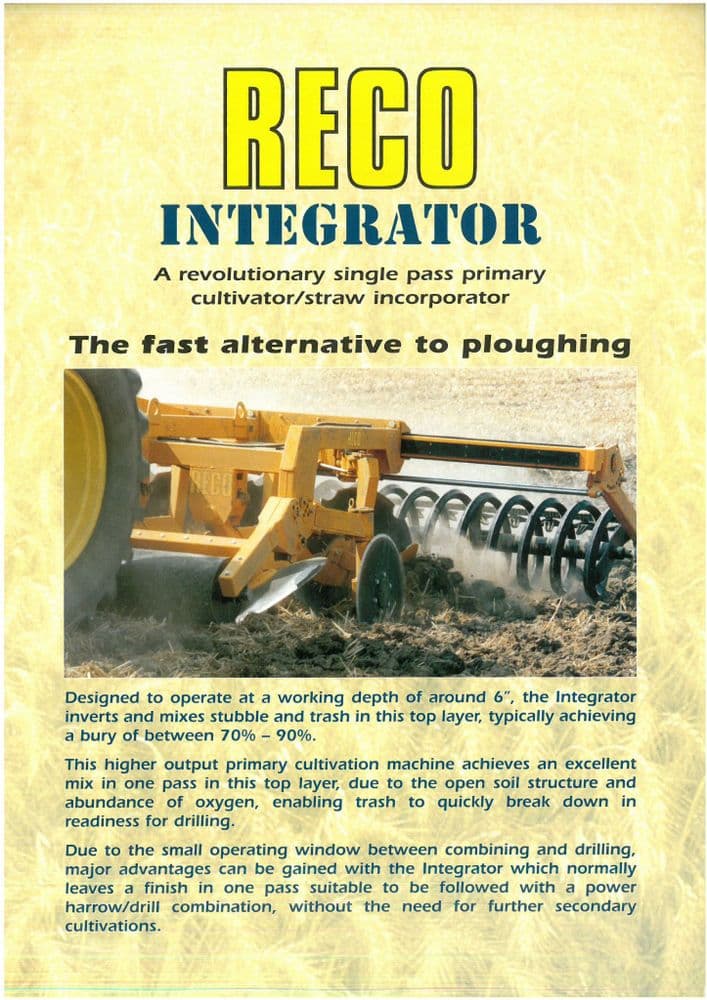 Reco Integrator Cultivator/Straw Incorportor Brochure