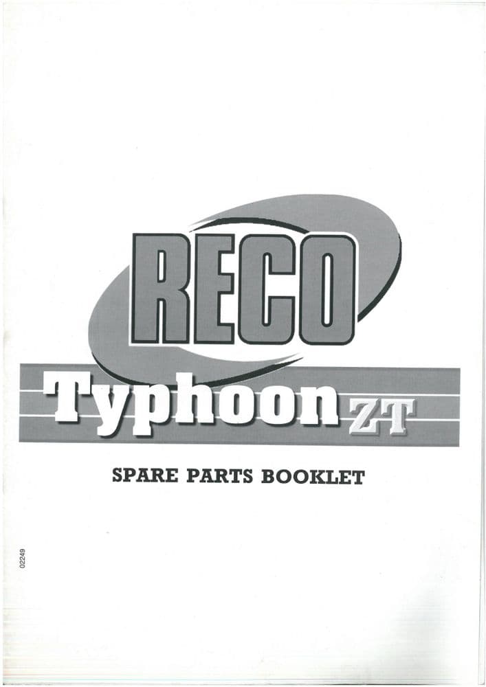 Reco Zero Turn Mower Typhoon ZT Parts Manual