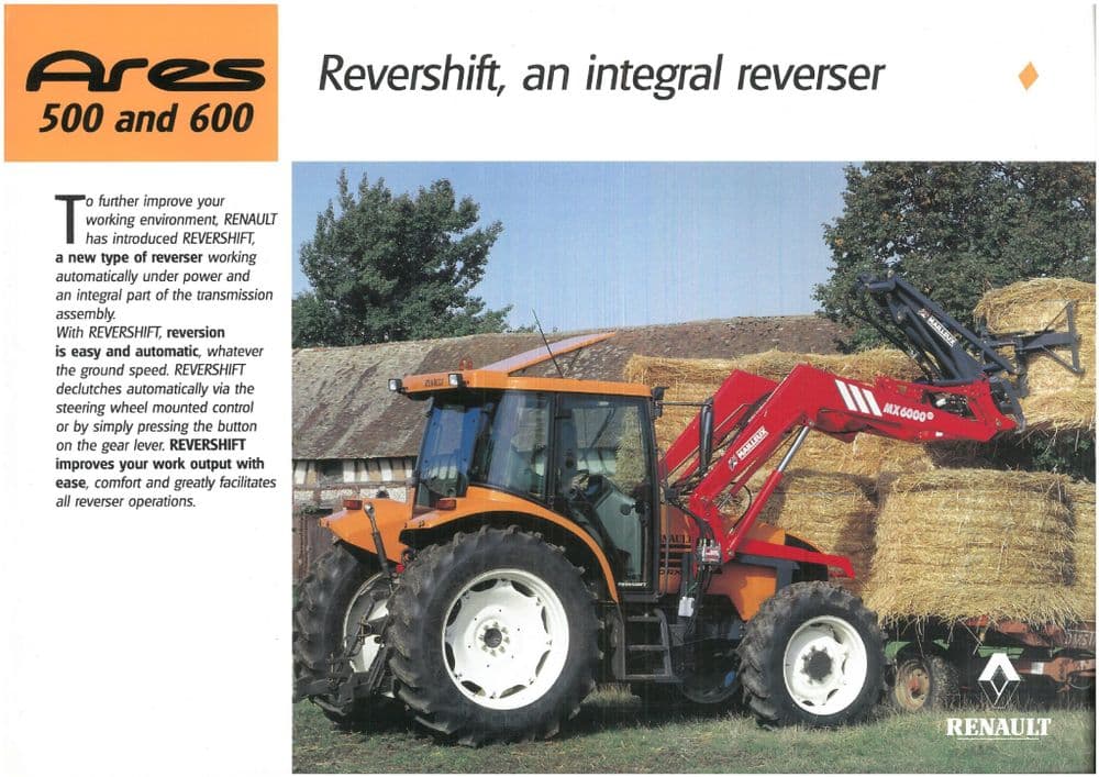 Renault Tractor Ares 500 and 600 Revershift Brochure