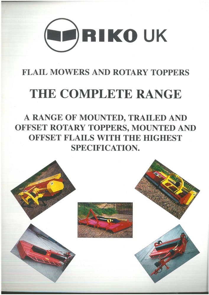 Riko UK Flail Mowers & Rotary Toppers Brochure