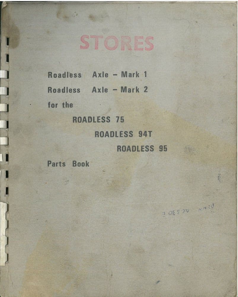 Roadless Axles Mark 1 & 2 for 75 94T 95 Parts Manual - Roadless ...
