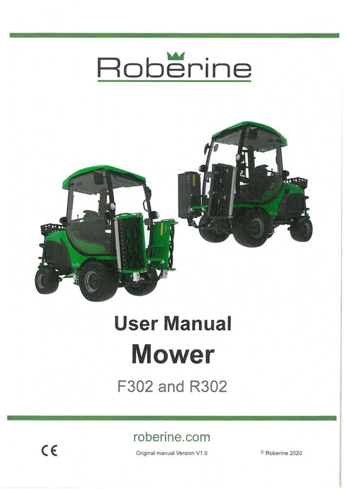 Roberine Mower F302 & R302 Operators Manual