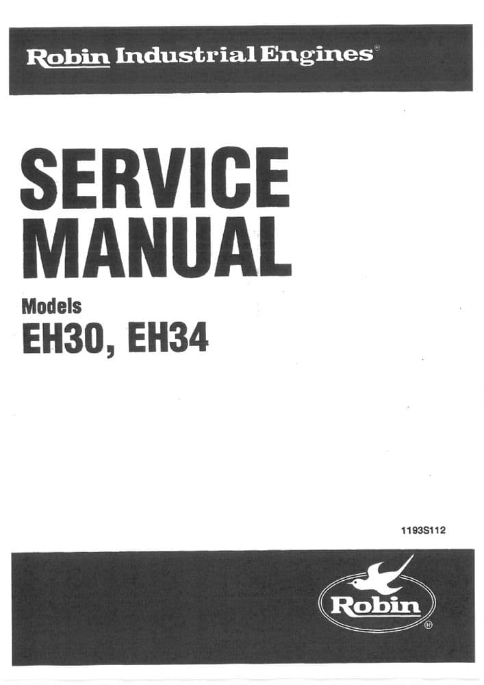 Robin America Inc Engine EH30 EH34 Workshop Service Manual