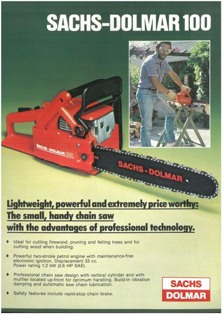 Sachs-Dolmar Chainsaw 100 Brochure