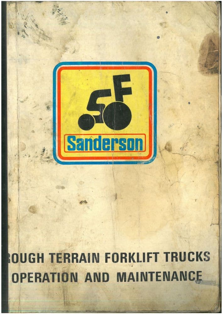Sanderson Rough Terrain Forklift Truck SB Series 40 45 55 554 65 75 754 ...