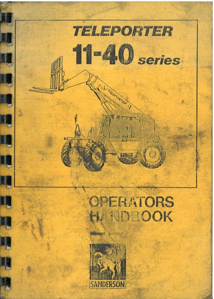 Sanderson Teleporter 11-40 Operators Manual